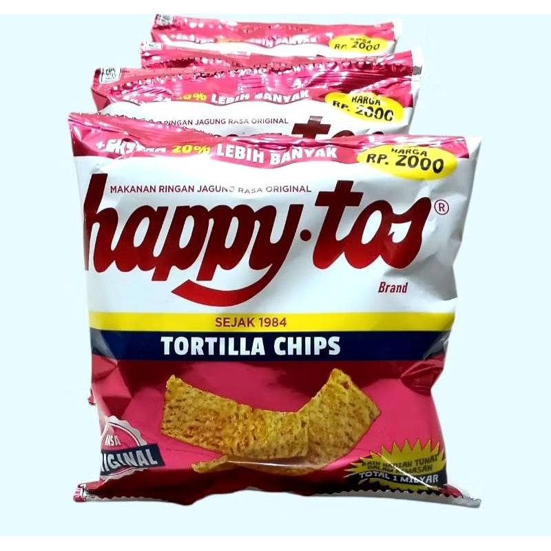 Jual Happy Tos Tortila chip Rencengan isi 10pcs | Shopee Indonesia