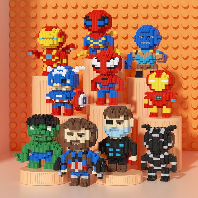 Jual TSC Toystown Nano Blocks Mini Superheroe 3D Model, Mainan Blok ...