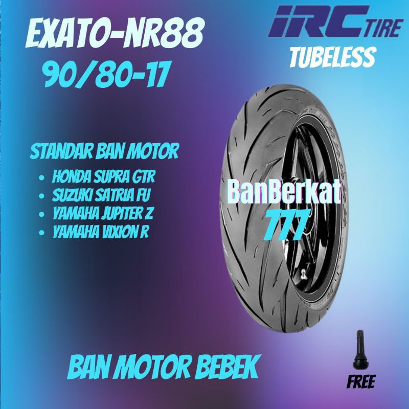 Jual Ban Tubeless IRC Exato Ukuran 90/80 Ring 17 Original | Shopee ...