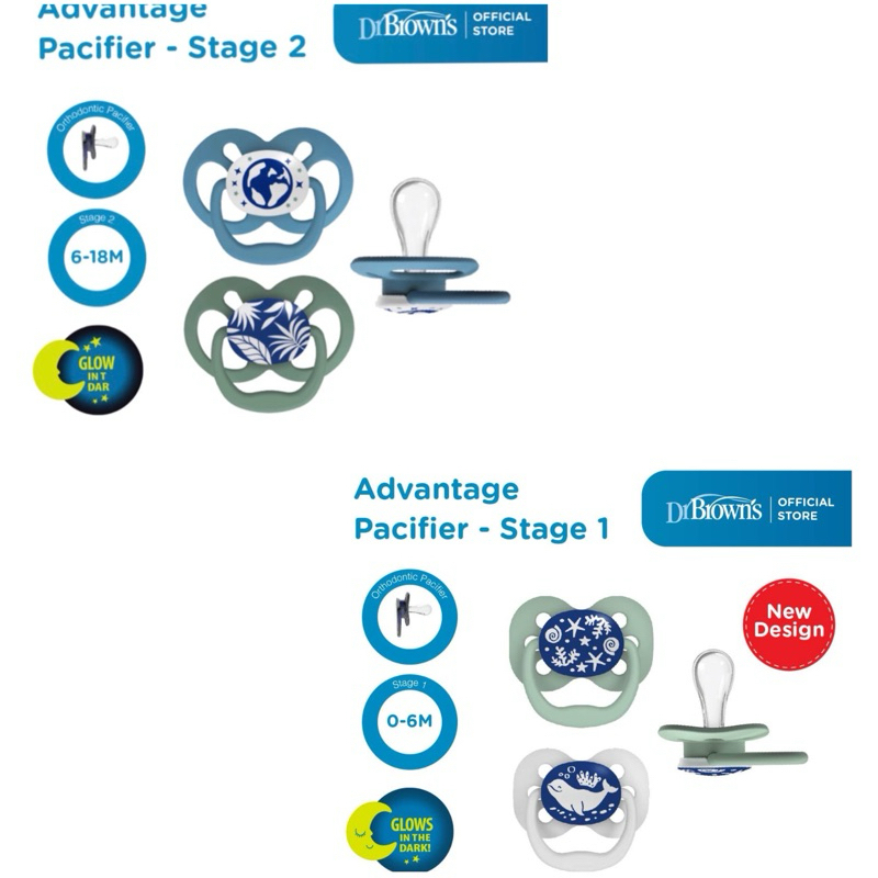 Jual Dr Brown's Advantage Pacifier Glow In The Dark / Kompeng Dot Bayi ...