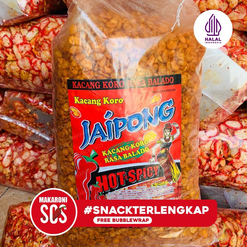 Jual KACANG KORO BALADO 1KG HOT SPICY MAKARONISOS FOOD SNACK | Shopee ...