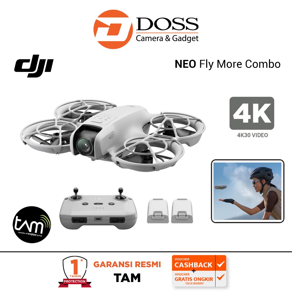 Jual DJI Neo Fly More Combo - Camera Drone 4K Ultra-Stabilized Video ...