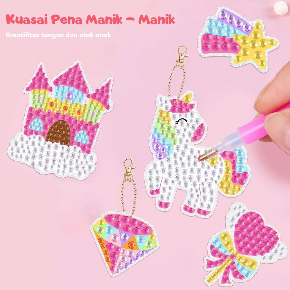 Jual DIY Diamond Painting DIY Gem Keychain Mainan Anak Perempuan Goka ...