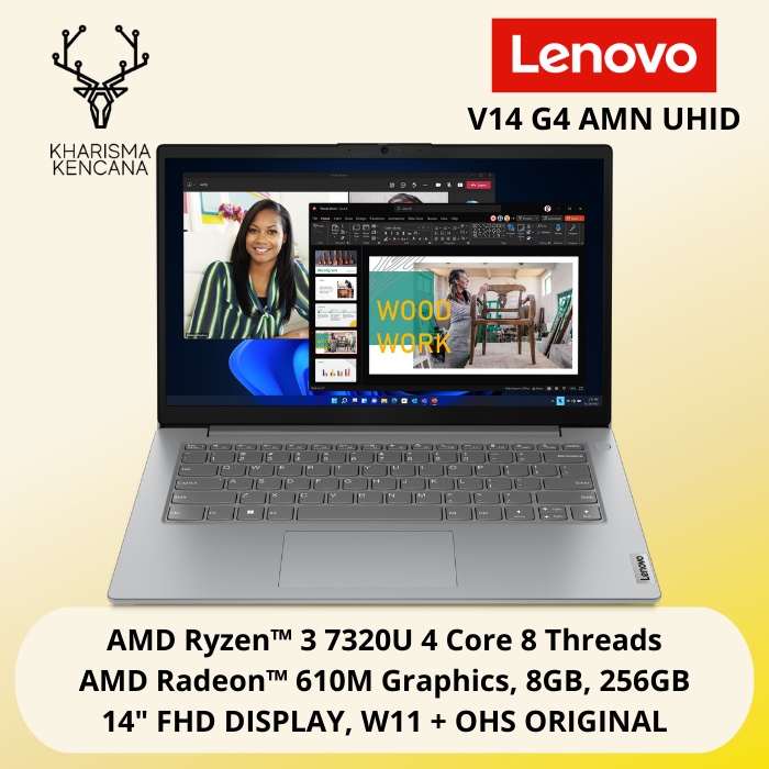 Jual LENOVO V14 G4 AMN UHID R3 7320U 8GB 256GB 14" FHD W11+OHS ORIGINAL ...
