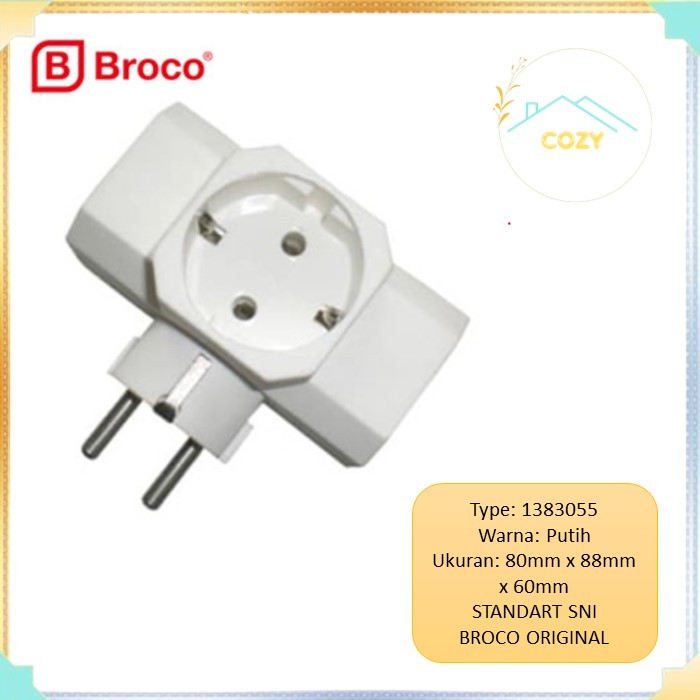 Jual Stop Kontak T Arde 3 Cabang BROCO / T Multi Arde BROCO | Shopee ...