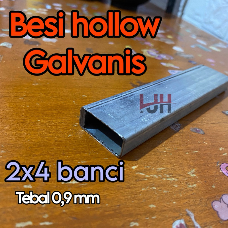 Jual Besi hollow galvanis 2x4 banci , tebal 0,9mm , holo besi kotak ...