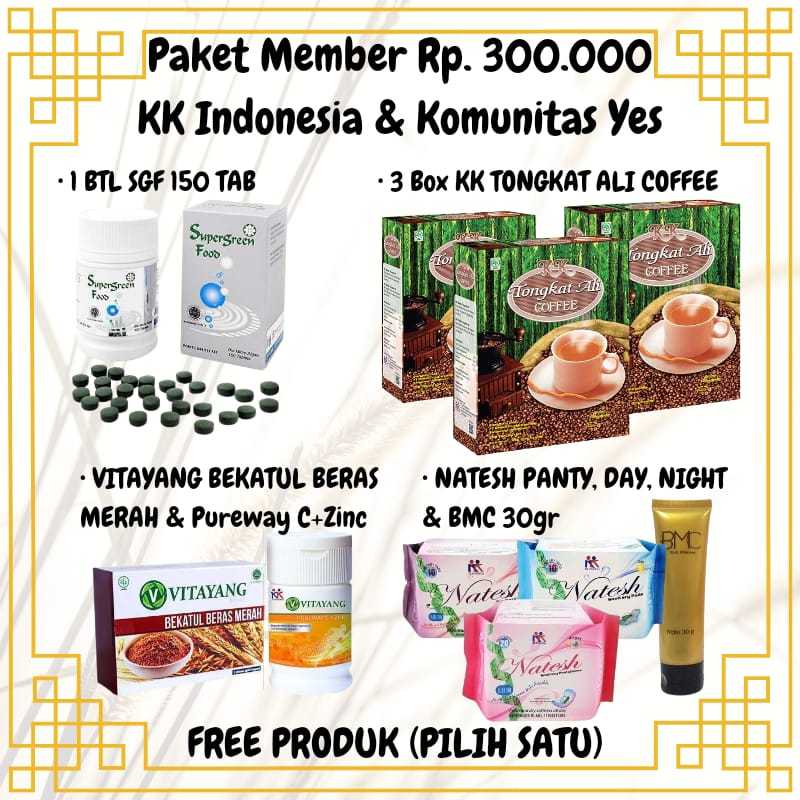 Jual Paket Starter Supergreen Food Kopi Tongkat Ali Vitayang Bekatul ...