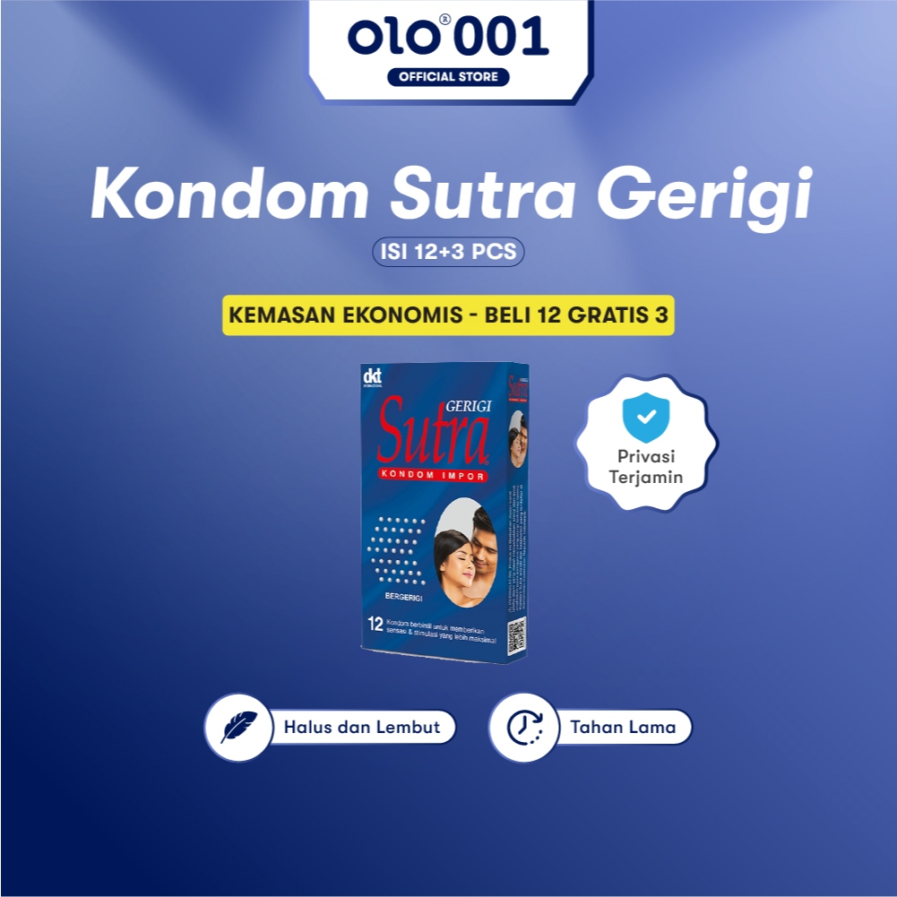 Jual Kondom Sutra Bergerigi Biru isi 12 + 3 Pcs l Condom Sutra ...
