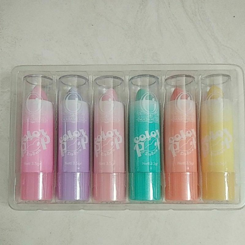 Jual MADAME GIE COLOR POP LIP BALM (6warna) | Shopee Indonesia