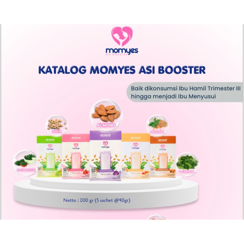 Jual MOMYES ASI BOOSTER - Almond Mix (Greentea, Choco Hazelnut, Taro ...