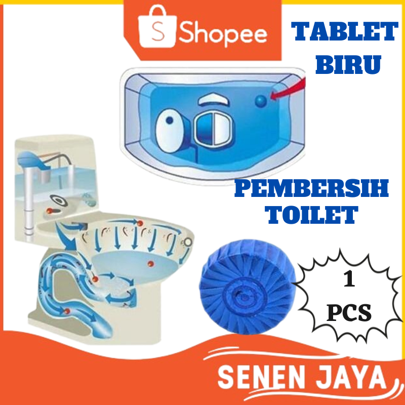 Jual [ COD ] Tablet Biru Pembersih Toilet Penyegar Kloset 50g - Blue ...