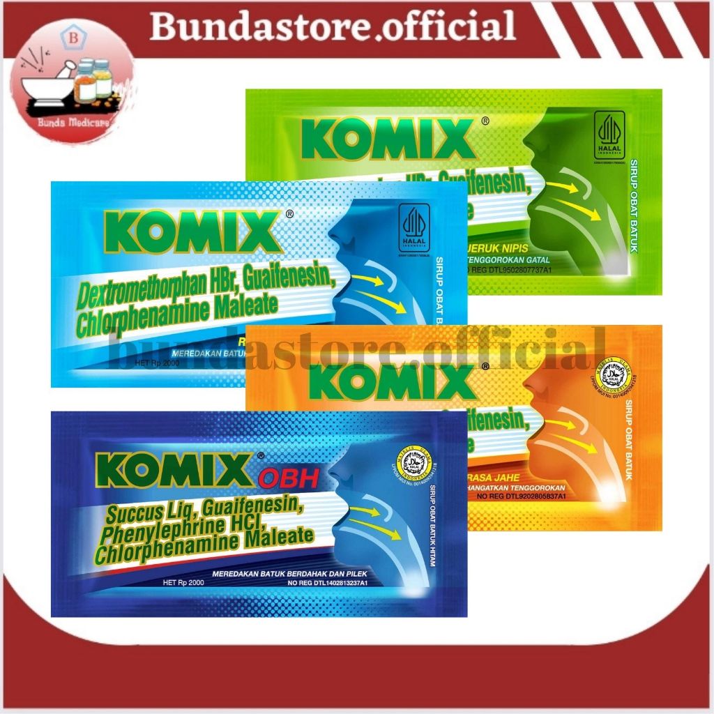 Jual Komix Sachet - Rasa Peppermint / Jahe / Jeruk Nipis / OBH - Sirup ...