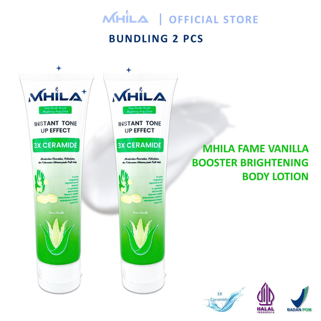 Jual [Bundle 2 Pcs] MHILA Fame Vanilla Body Lotion Brightening Instant ...