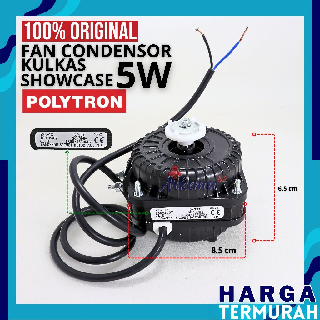 Jual FAN CONDENSOR POLYTRON 5 WATT ORIGINAL | MOTOR DINAMO KIPAS FAN ...
