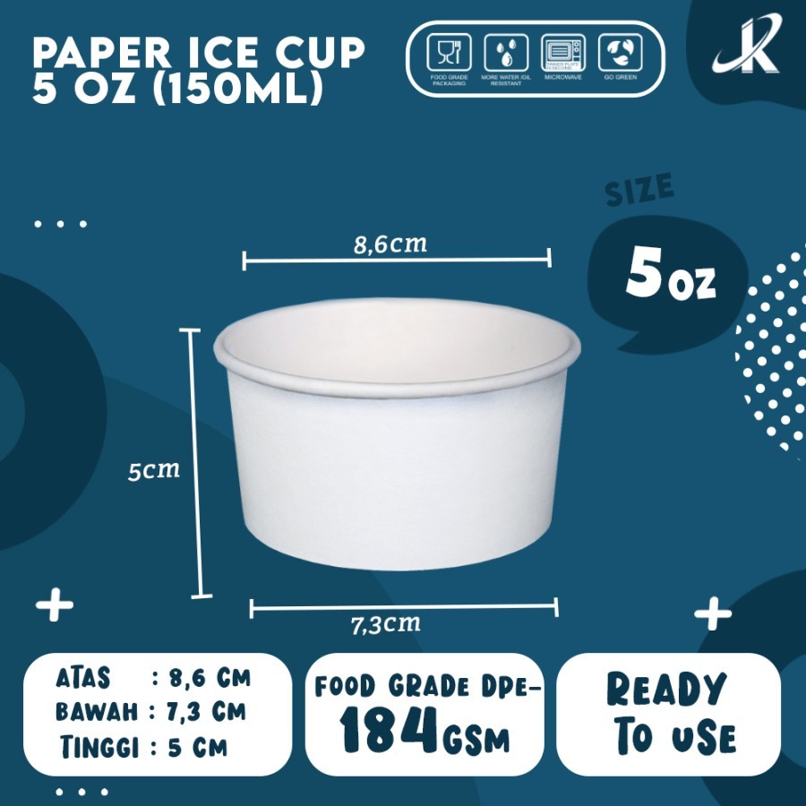 Jual PAPER ICE CREAM CUP / GELAS ICE CREAM 4OZ, 5OZ (HARGA PABRIK) / TUTUP CUP 4OZ, 5OZ | Shopee ...