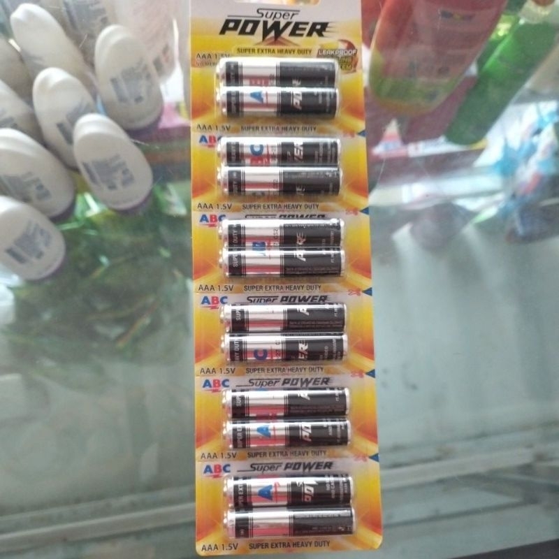 Jual Baterai ABC SPW AAA A3 Super Power 1 Renceng isi 6 pasang isi ...