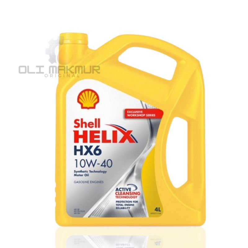 Jual Shell Helix HX6 10W40 4L( ORIGINAL BARCODE )APISN PLUS | Shopee ...