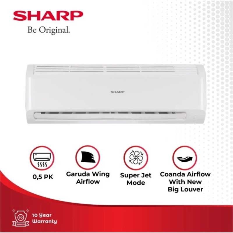 Jual AC SPLIT SHARP 0,5PK 360W AH-5BEY | Shopee Indonesia