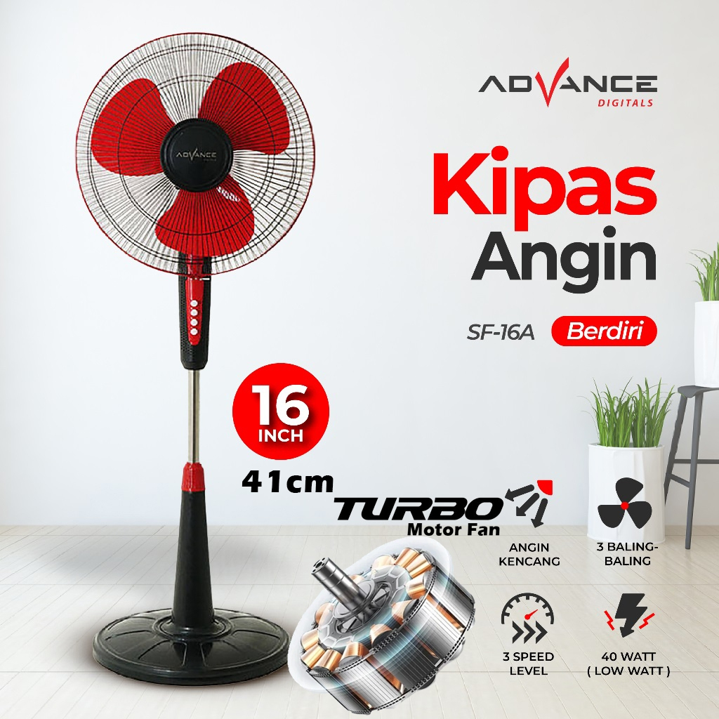 Jual Advance kipas angin berdiri Stand Fan 16inch kipas angin duduk ... Jual Advance kipas angin berdiri Stand Fan 16inch kipas angin duduk ...