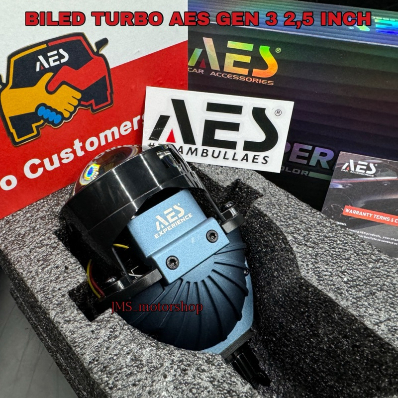 Jual ORIGINAL AES LAMPU BILED TURBO GEN 3 AES 2,5 INCH LASER 60 WATT ...