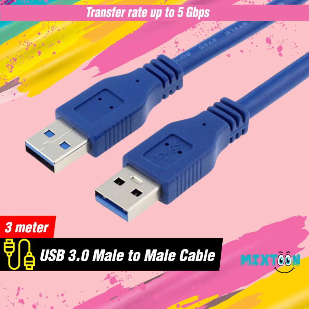Jual Kabel USB 3.0 Perpanjangan Extender Male to Male Sambungan 3 Meter ...
