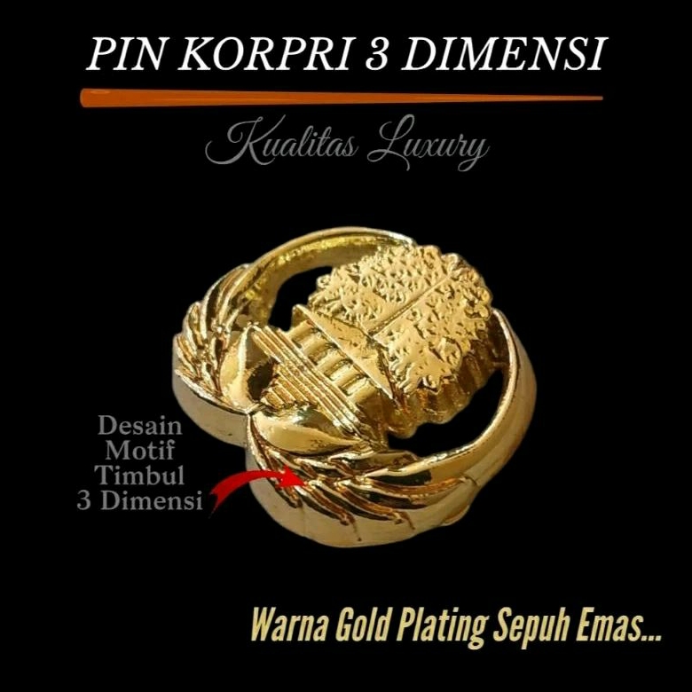 Jual PIN KORPRI 3 DIMENSI | PIN KORPRI LUXURY | PIN KORPRI TERBARU ...