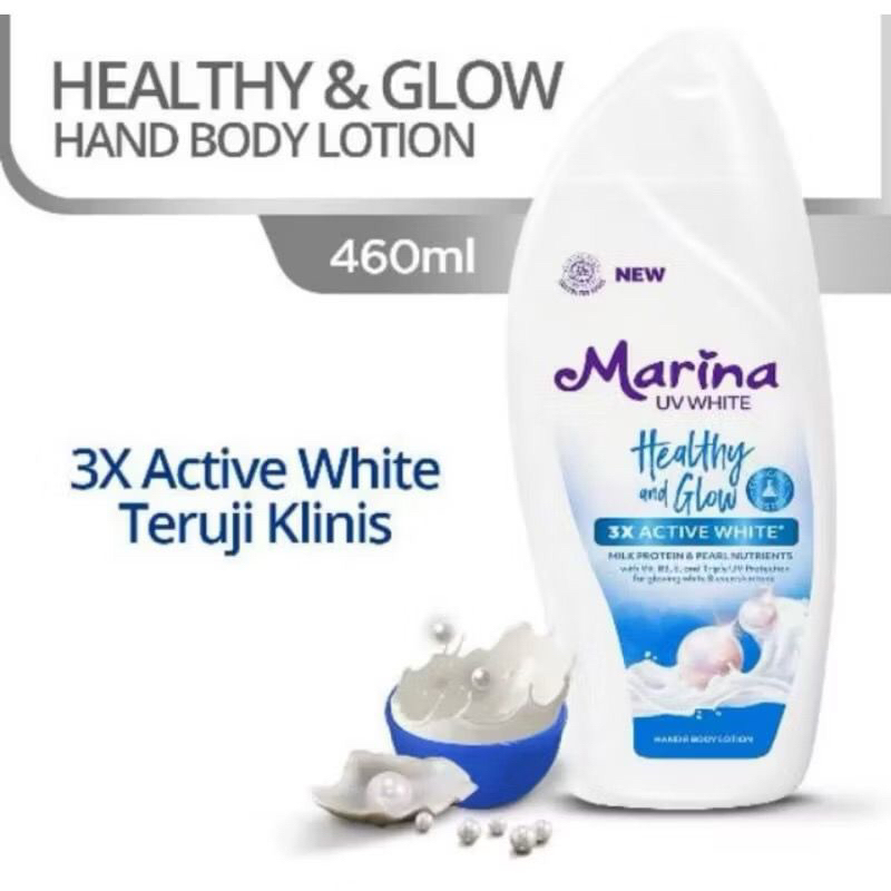 Jual 460ML MARINA HEALTHY AND GLOW BIRU 460ML MARINA HAND AND BODY ...
