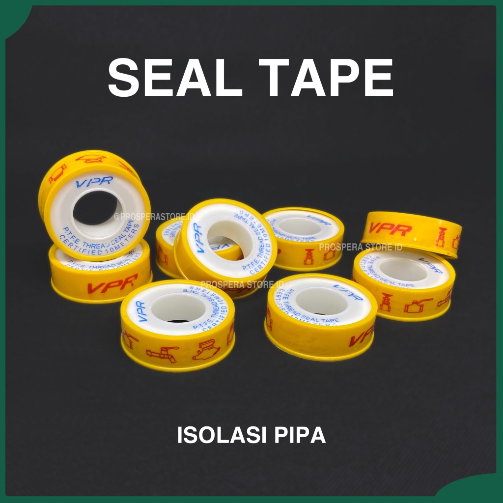 Jual Seal Tape / Selotip pipa air PTFE Thread 10 Meter - Sealtape ...