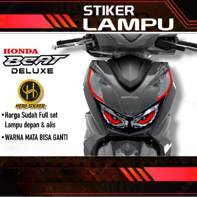Jual Stiker Sticker Lampu Alis Beat Deluxe Street | Stiker Lampu ...