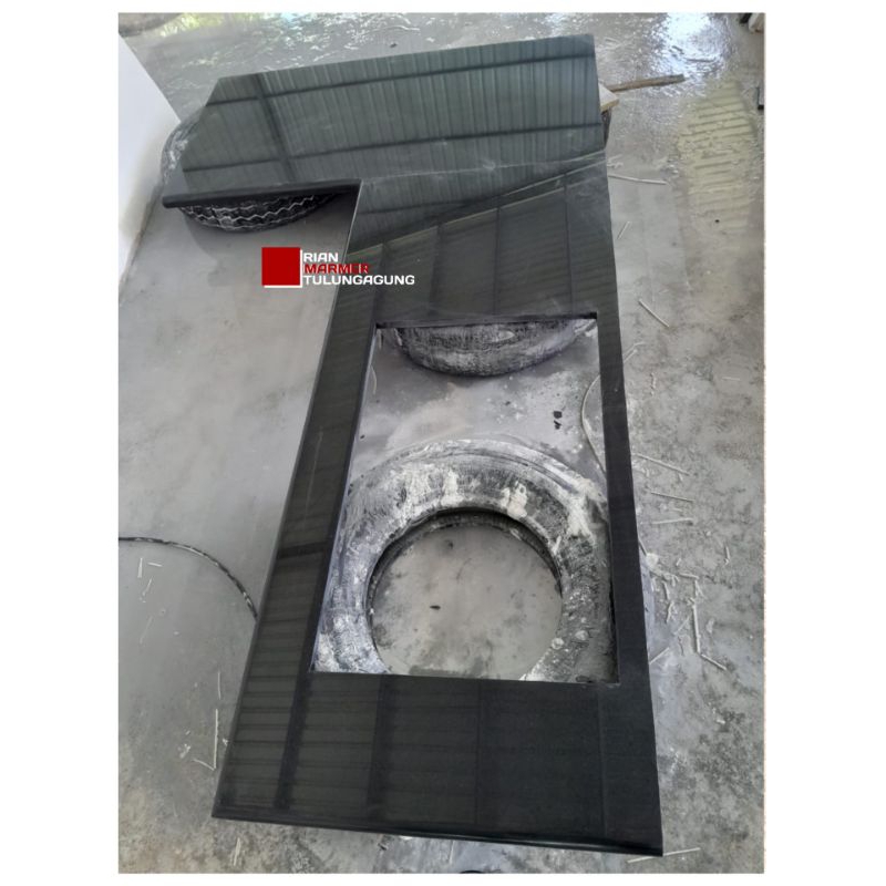 Jual Kitchen Set Custom & Top Table Washtafel Bahan Batu Granit Hitam ...