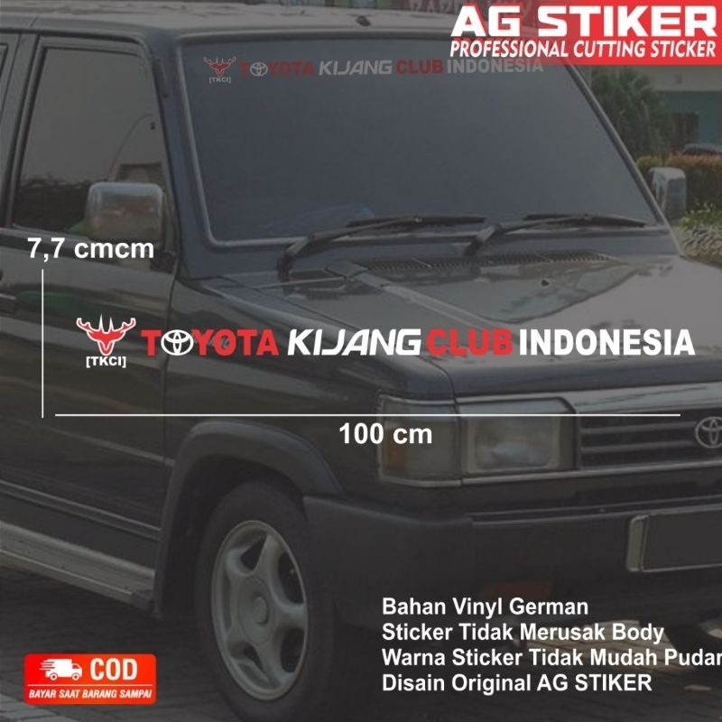Jual Stiker Mobil Toyota Kijang Indonesia TKCI 7.7cm x 100cm | Shopee ...