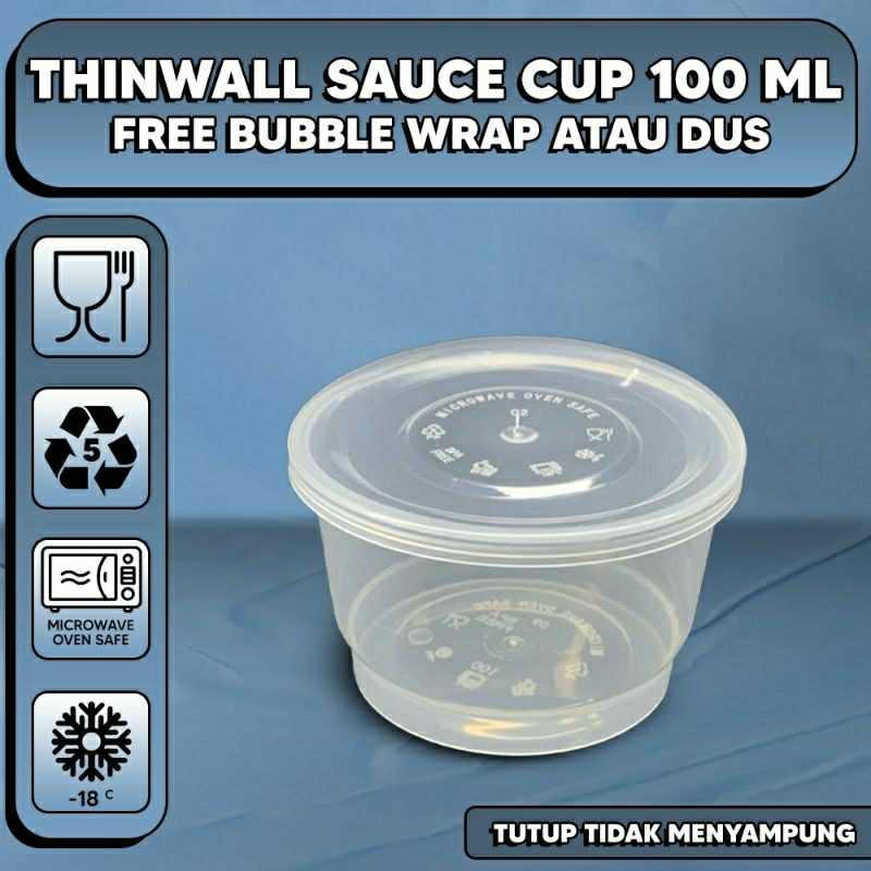 Jual THINWALL 100ML / CUP PUDDING MINI 100 ML ( 25 pcs ) | Shopee Indonesia