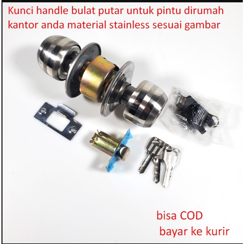 Jual Kunci handle bulat putar untuk pintu dirumah kantor anda material ...