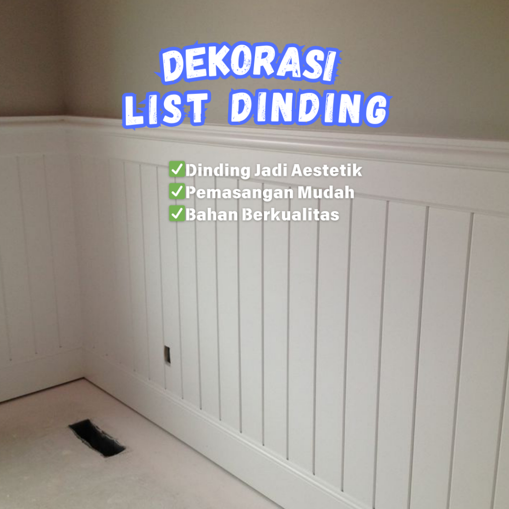 Jual (PAKET HEMAT) 50 Pcs Wall Batten List Kayu Hiasan Dinding Wall ...