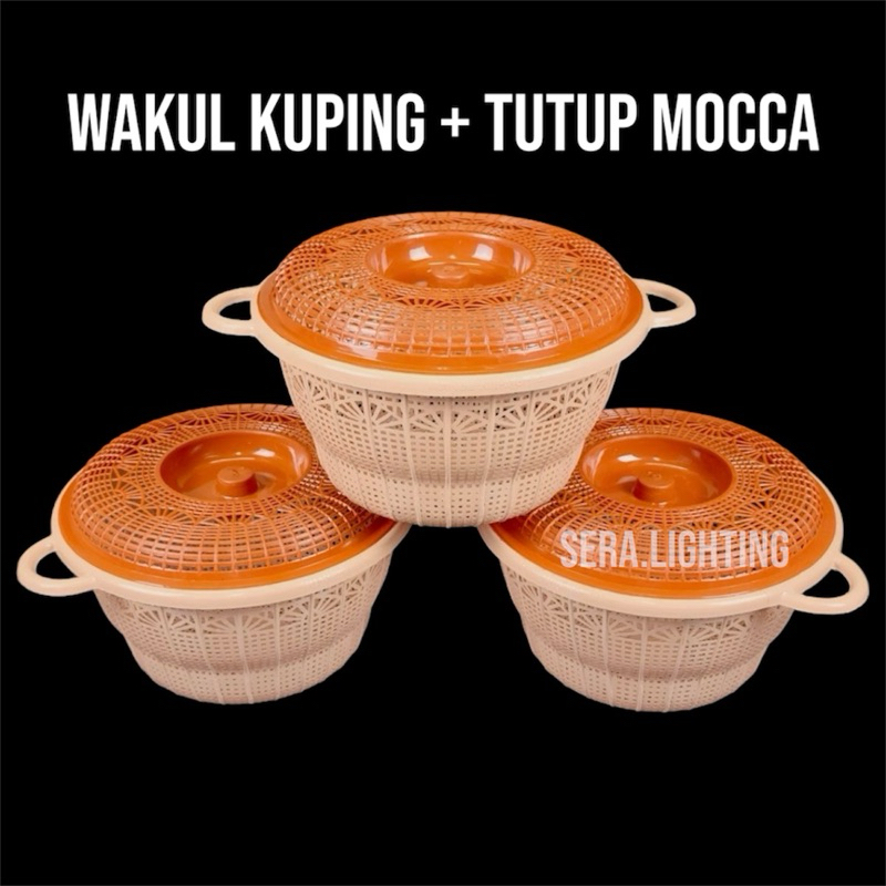 Jual Wakul Kuping dengan Tutup / Wakul Coklat / Wakul Anyam / Wakul ...