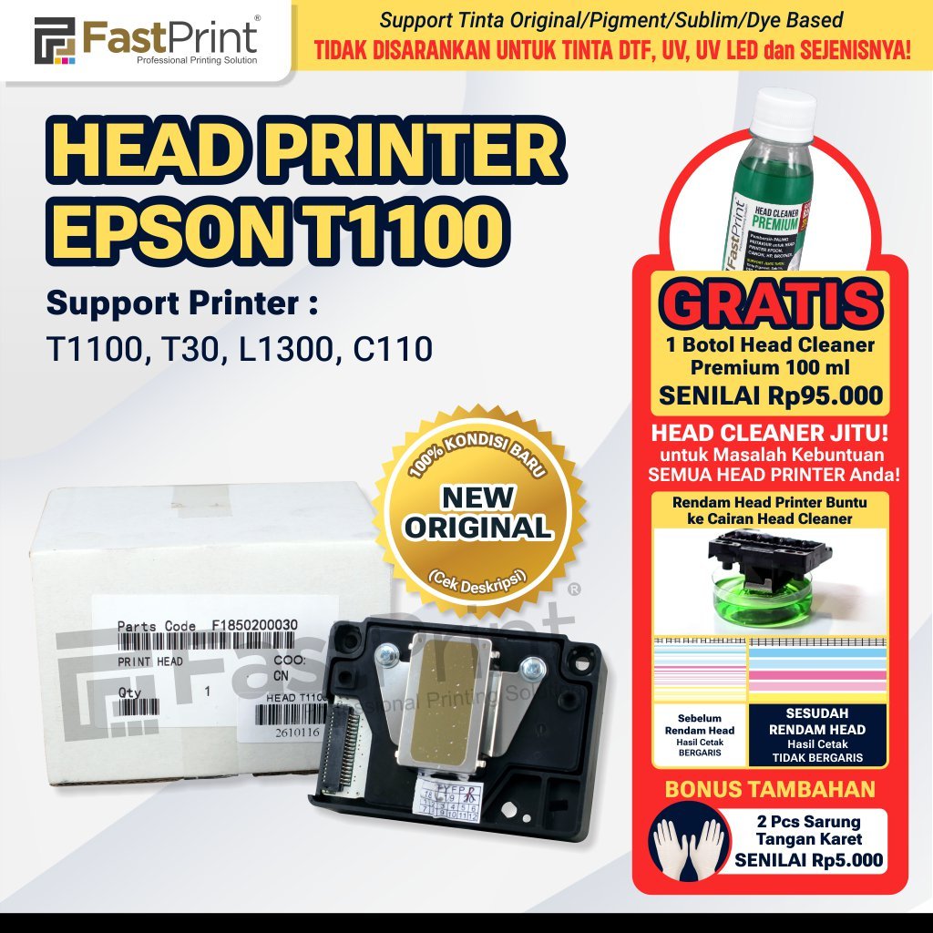 Jual Head Printer Epson T1100 T30 L1300 C110 Baru | Shopee Indonesia