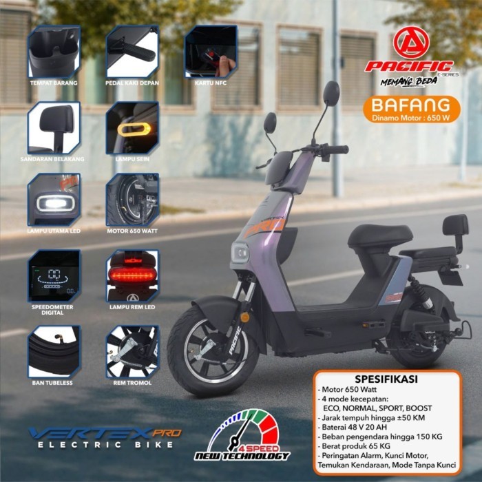 Jual Sepeda Listrik Pacific Vertex Pro | Shopee Indonesia