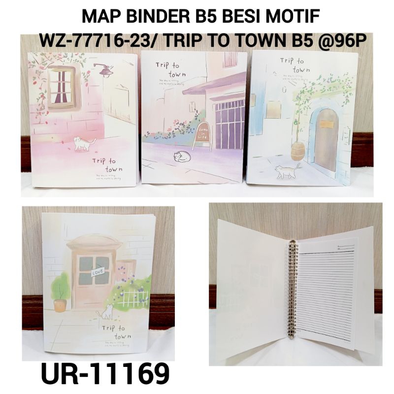 Jual MAP BINDER A5 BESI MOTIF TRIP TO TOWN/MAP BINDER BESI A5 DAN B5 ...