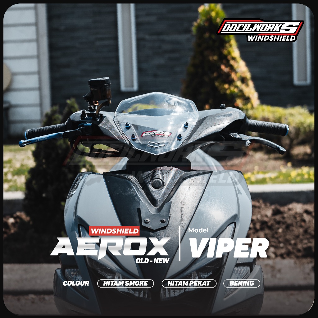 Jual Docilworks - Visor Windshield STANDAR VIPER Bening Aerox New Old ...