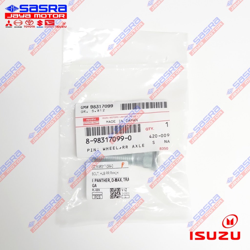 Jual Bolt Hub/Baut Roda ORI - PANTHER|TRAGA - ISUZU GENUINE - ISZ.5 ...