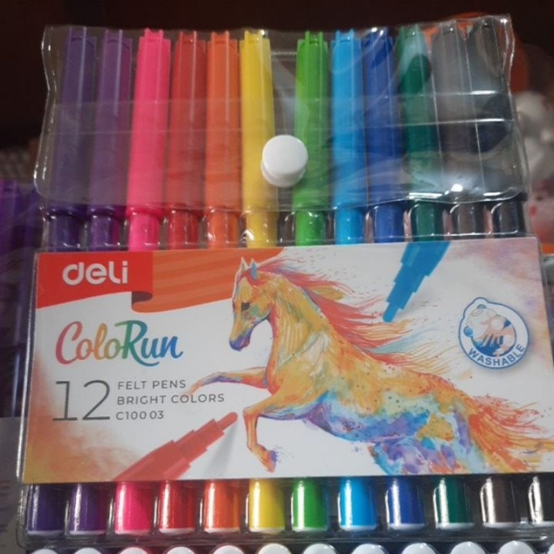 Jual Spidol DELI 12 warna | Shopee Indonesia