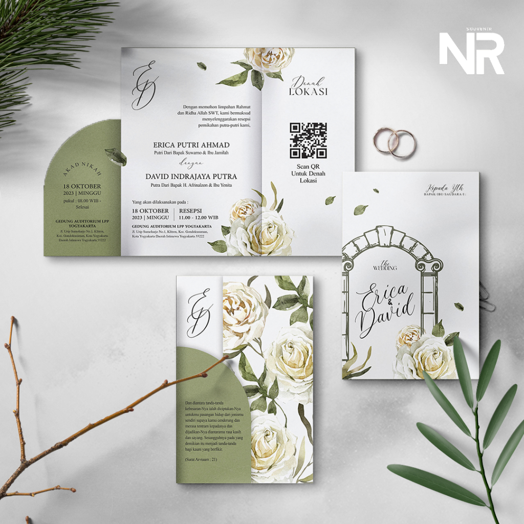Jual Undangan Pernikahan Lipat dan Amplop - Undangan Premium - Undangan ...