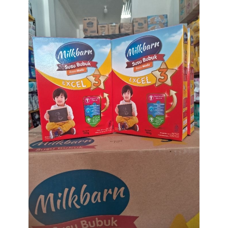 Jual Susu Bubuk Milk barn Excel 1+ 3+ 5+ 150gr | Shopee Indonesia