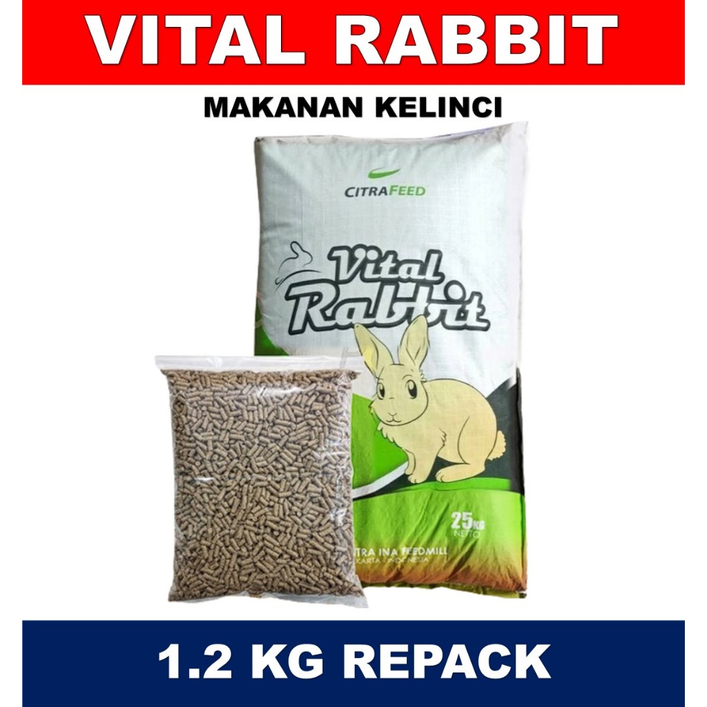 Jual Makanan Kelinci VITAL RABBIT REPACK 1,2 KG | Shopee Indonesia