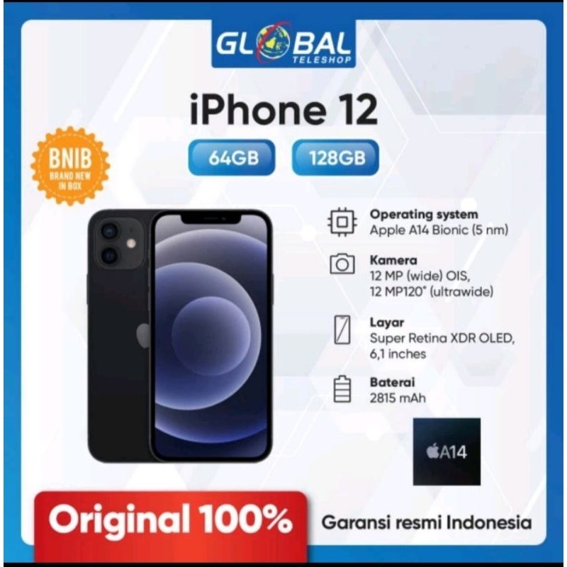 Jual iPhone 12 GB | 128 GB - Garansi Resmi | Shopee Indonesia