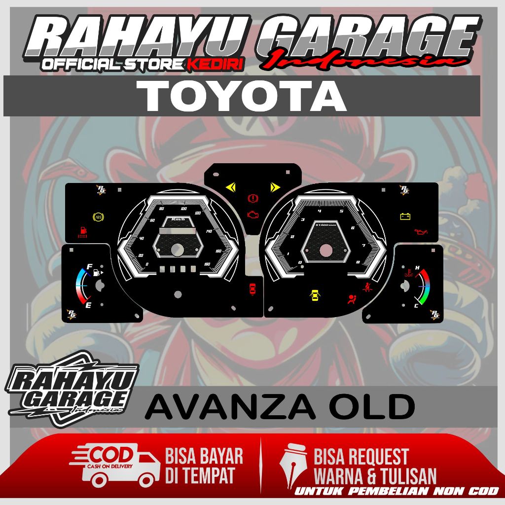 Jual PAPAN SPEEDOMETER CUSTOM TOYOTA AVANZA OLD | Shopee Indonesia
