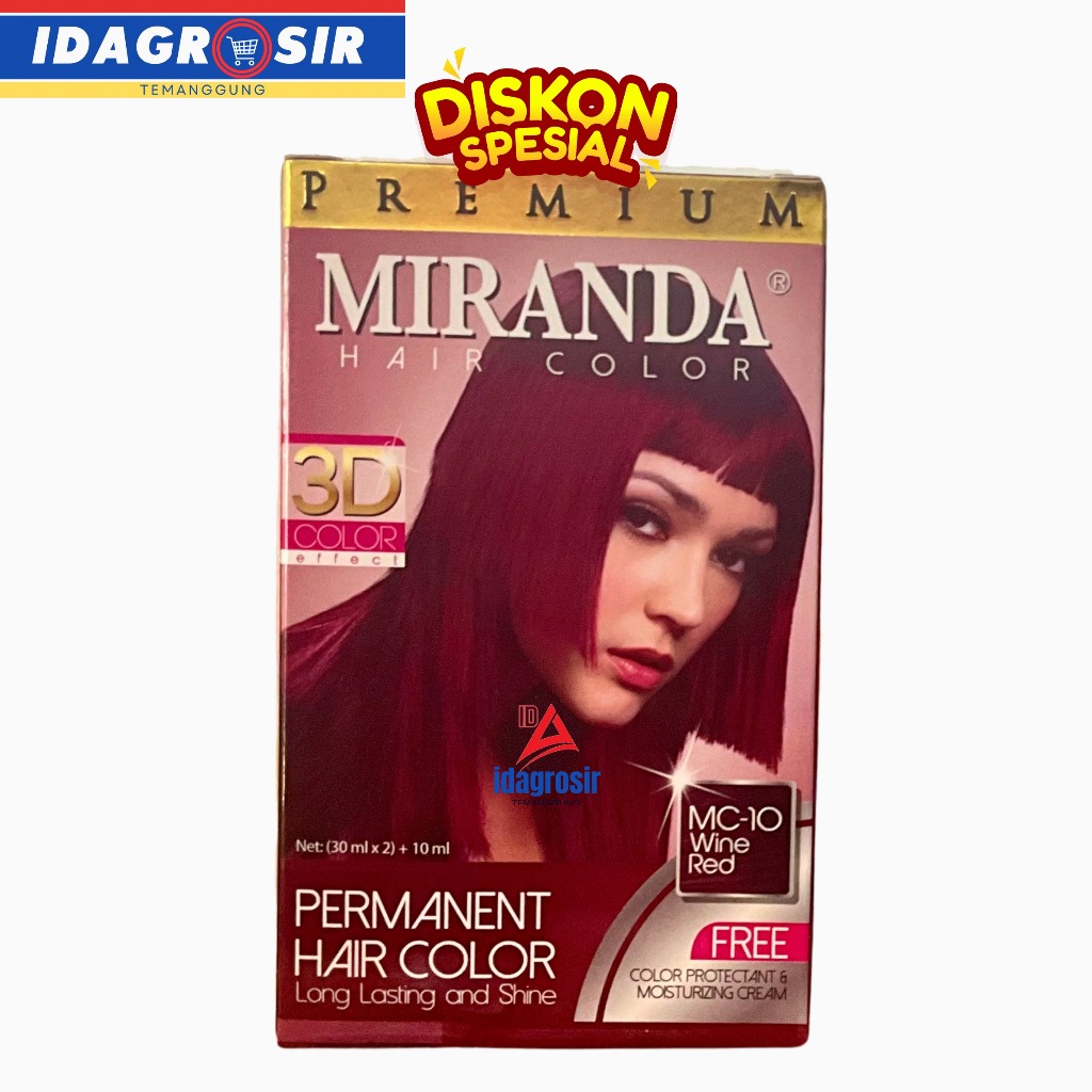 Jual MIRANDA HAIR COLOR 10 WINE RED 30 ML | Shopee Indonesia