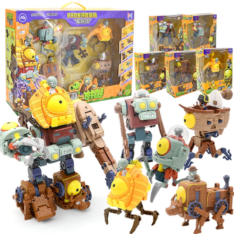Jual 2024 DIY ACTION FIGURE ROBOT 5 IN 1 ROBO TRANSFORMER ZOMBIE MAINAN ...