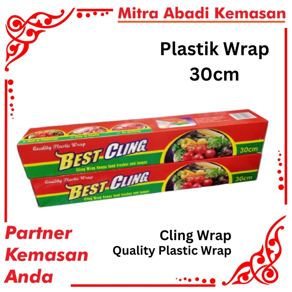 Jual PLASTIK WRAP UKURAN 30cm x 30m | PLASTIK WRAP BEST CLING ...