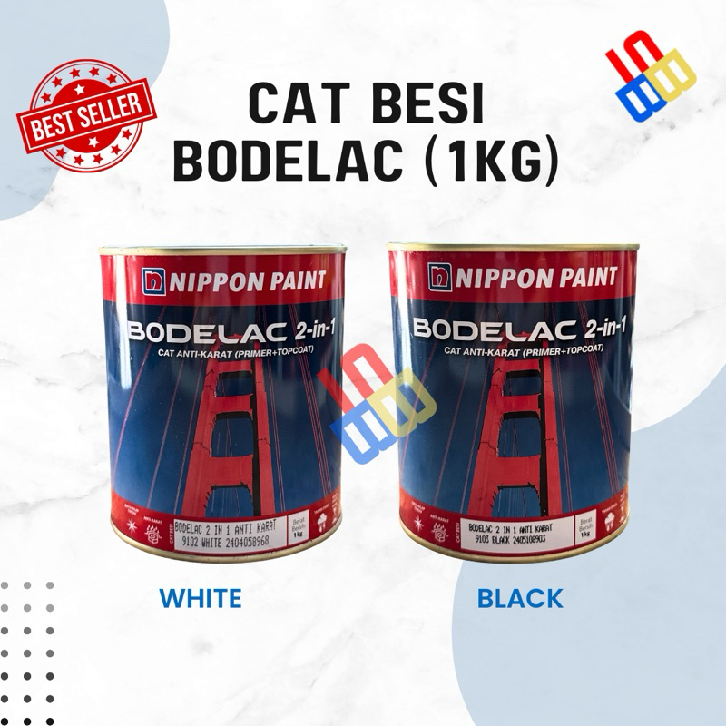 Jual Cat Besi Anti Karat (primer+ top coat) Bodelac 1kg / Nippon Paint Bodelac 2 in 1 | Shopee ...